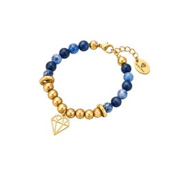 The Gem Stories Jewelry Armband 'Blue Agate' Damen Gr&ouml;&szlig;e 17 / 20 cm blau
