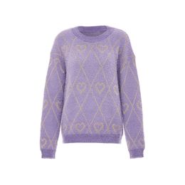Ebeeza Pullover Damen Gr&ouml;&szlig;e M beige / flieder