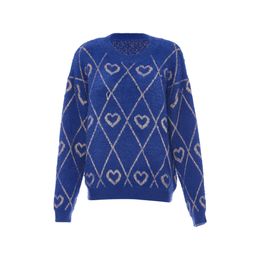 Ebeeza Pullover Damen Gr&ouml;&szlig;e M blau / gold