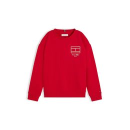 Tommy Hilfiger Sweatshirt Jungen Gr&ouml;&szlig;e 98 rot / wei&szlig;