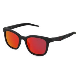 Nike RADEON 2 P FV2407 | Unisex-Sonnenbrille | Fassung: Vollrand, Quadratisch, Acetat Spritzguss, Schwarz Matt | Glasfarbe: Grau