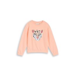 Tom Tailor Sweatshirt girl size 92 Apricot / Light pink / Black / Silver
