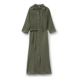 CALZEDONIA Blusenkleid 'CHEMISIER' Damen Gr&ouml;&szlig;e 36/38 dunkelgr&uuml;n Sommerkleid