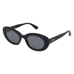 Longchamp LO756S | Unisex-Sonnenbrille | Fassung: Vollrand, Oval, Acetat Spritzguss, Schwarz | Glasfarbe: Grau