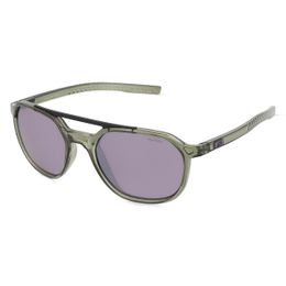Julbo SLACK | Unisex-Sonnenbrille | Fassung: Vollrand, Rund, Kunststoff, Gr&uuml;n Schwarz | Glasfarbe: Rose