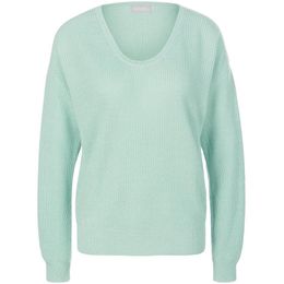 include - Rundhals-Pullover aus Seide und Kaschmir, gr&uuml;n, Gr. 42 / M - Seide