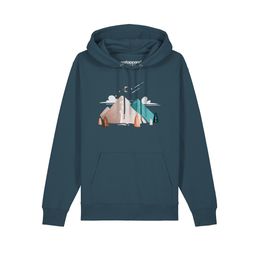 Watapparel Sweatshirt 'Night & Clouds' Herren Gr&ouml;&szlig;e XL petrol / mischfarben