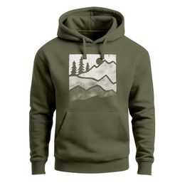 Neverless Sweatshirt 'Mountains' Herren Gr&ouml;&szlig;e S gr&uuml;n