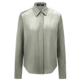 Fadenmeister Berlin - Bluse mit Seide, gr&uuml;n, Gr. 48 / XL - Seide