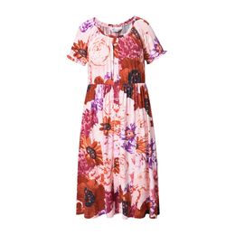 MIAMODA Kleid Damen Gr&ouml;&szlig;e 50 braun / lila / ros&eacute; / schwarz Sommerkleid