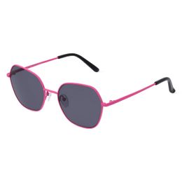Fielmann BD 540 SUN FA CARLA | Damen-Sonnenbrille | Fassung: Vollrand, Butterfly, Edelstahl, Pink Matt | Glasfarbe: Grau