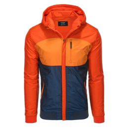 Ombre &Uuml;bergangsjacke 'C447' Herren Gr&ouml;&szlig;e S navy / orange / neonorange Sommerjacke