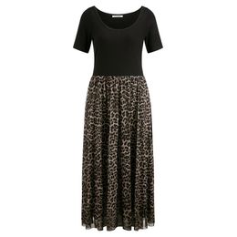 efixelle - Kleid mit Rundhals-Ausschnitt, schwarz, Gr. 50 / XL
