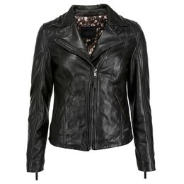 Mustang Lederjacke '31020253' Damen Gr&ouml;&szlig;e L schwarz Sommerjacke