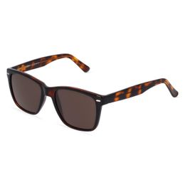 Fielmann MC 585 SUN CL | Herren-Sonnenbrille | Fassung: Vollrand, Quadratisch, Propionat, Havanna Gl&auml;nzend | Glasfarbe: Braun