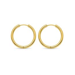 Staufergold Ohrringe 'Creolen &bdquo;Feinglanz&ldquo; &ndash; klassisch rund, 23 mm, clean' Damen Gr&ouml;&szlig;e One Size gold
