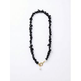 Nemomatheo Kette 'Midnight Pearl' Damen Gr&ouml;&szlig;e 50 / 55 cm schwarz