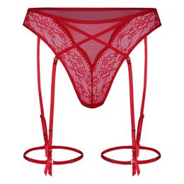 Hunkem&ouml;ller Hunkem&ouml;ller String 'Isabelle' Damen Gr&ouml;&szlig;e XL rot