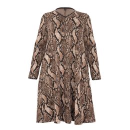 Yoek Kleid Damen Gr&ouml;&szlig;e 38/40 beige / braun / dunkelbraun / schwarz Sommerkleid