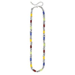 Firetti Kette Damen Gr&ouml;&szlig;e One Size gelb / grasgr&uuml;n / rubinrot / silber