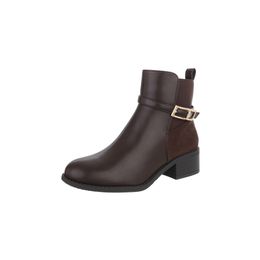 Ital-Design Stiefelette Damen Gr&ouml;&szlig;e 40 braun