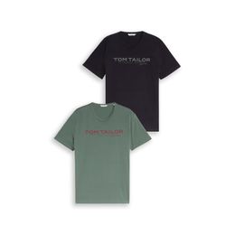 Tom Tailor T-Shirt Herren Gr&ouml;&szlig;e S navy / grau / jade / dunkelrot