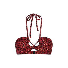 Triumph Bandeau Bikini-Top ' Red Label Midnight Swim ' Damen Gr&ouml;&szlig;e 80 rot / schwarz