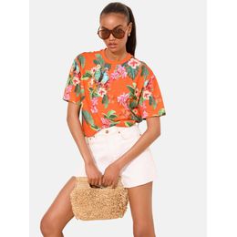 Lipsy T-Shirt Damen Gr&ouml;&szlig;e XL hellblau / tanne / dunkelorange / pitaya