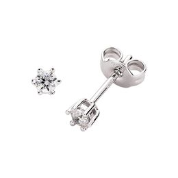 Smart Jewel Ohrringe 'Solit&auml;r' Damen Gr&ouml;&szlig;e 4 mm silber / transparent
