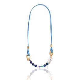 The Gem Stories Jewelry Kette 'Azure Cascade Gemstone Necklace' Damen Gr&ouml;&szlig;e 50 / 55cm blau