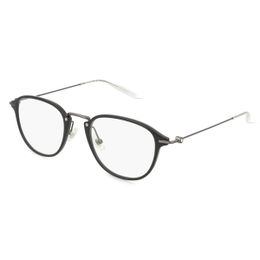Montblanc MB0155O SNOWCAP Brille Unisex | Fassung: Vollrand, Panto, Schwarz Ruthenium