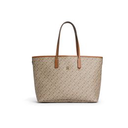 Tommy Hilfiger Shopper 'MONOPLAY' Damen Gr&ouml;&szlig;e One Size cognac / umbra / schwarz / wei&szlig;