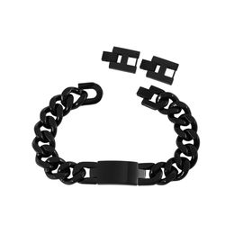Akzent Armband 'Cristobal' Herren Gr&ouml;&szlig;e 21.5 cm schwarz
