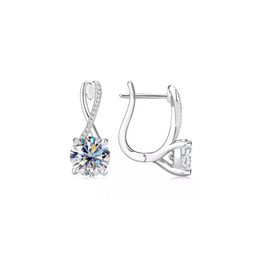 Rougemont Jewellery Ohrringe 'Luxuri&ouml;se Moissanit Creolen Ohrringe mit Echteheitszertifikat' Damen Gr&ouml;&szlig;e One Size silber