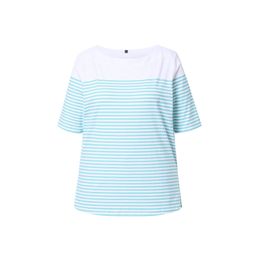 Ulla Popken T-Shirt Damen Gr&ouml;&szlig;e XXXL/4XL t&uuml;rkis / wei&szlig;