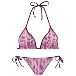 Vivance By Lascana Bikini Damen Gr&ouml;&szlig;e S lila / orchidee / orange / schwarz