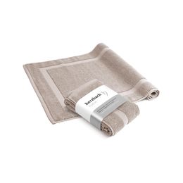 Herzbach Home Badvorleger 'Spa', im 2er Set, 50x80 cm, reine Baumwolle, 1000 gsm Herren Gr&ouml;&szlig;e 50x80 cm sand