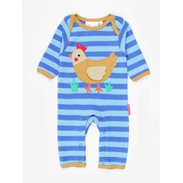 Toby tiger Strampler/Body 'H&uuml;hner' Jungen Gr&ouml;&szlig;e 80 blau