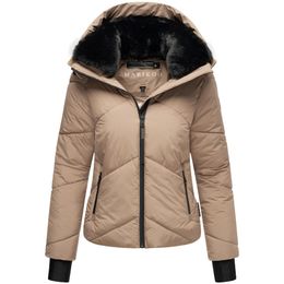Marikoo Winter Jacket 'Simaraa XVI' female size XL Dark beige / Black