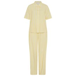 Lscn By Lascana Pyjama Damen Gr&ouml;&szlig;e XL hellgelb Sommerkleid