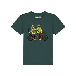 Watabout.kids T-Shirt 'Avocado Fahrrad' Jungen Gr&ouml;&szlig;e 104 khaki / kiwi / dunkelgr&uuml;n / schwarz