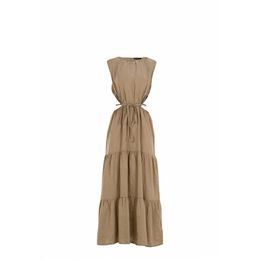 Freshlions Maxikleid 'Lilia' Damen Gr&ouml;&szlig;e 42 braun Sommerkleid