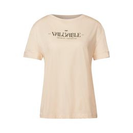 Street One Studio T-Shirt Damen Gr&ouml;&szlig;e L beige / schwarz