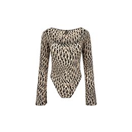 Ekcentrik Blusenbody 'Thunderbeats Tattoo' Damen Gr&ouml;&szlig;e L beige