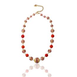 The Gem Stories Jewelry Kette 'Murano Necklace - Red Shades' Damen Gr&ouml;&szlig;e 50 / 55cm rot