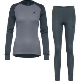 Odlo Funktionsunterw&auml;sche 'Active Warm Eco' Damen Gr&ouml;&szlig;e XL rauchblau / taubenblau