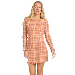 Billabong Kleid 'Check Me Out' Damen Gr&ouml;&szlig;e 38 hellgelb / orange / rosa / wei&szlig; Sommerkleid