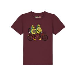 Watabout.kids T-Shirt 'Avocado Fahrrad' Jungen Gr&ouml;&szlig;e 104 gr&uuml;n / kiwi / bordeaux / schwarz