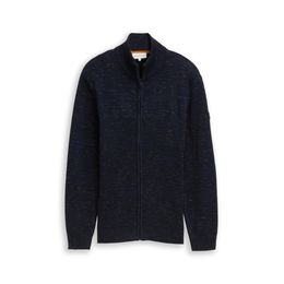 Tom Tailor Knit Cardigan male size XL Beige / Navy / Light blue