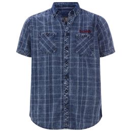 Jan Vanderstorm Button Up Shirt ' Kjeltan ' male size 4XL Blue